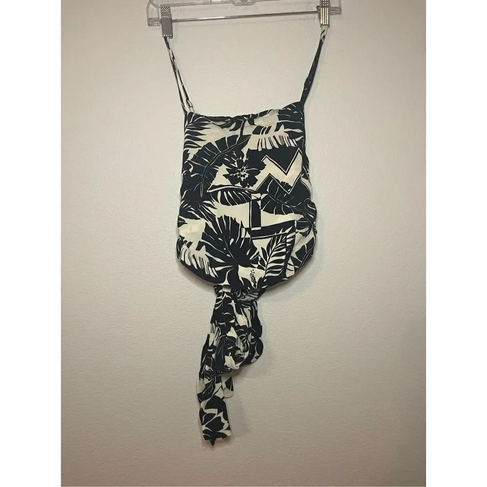 le superbe | Tops | Le Superbe Black And White Floralluau Tube Top New ...